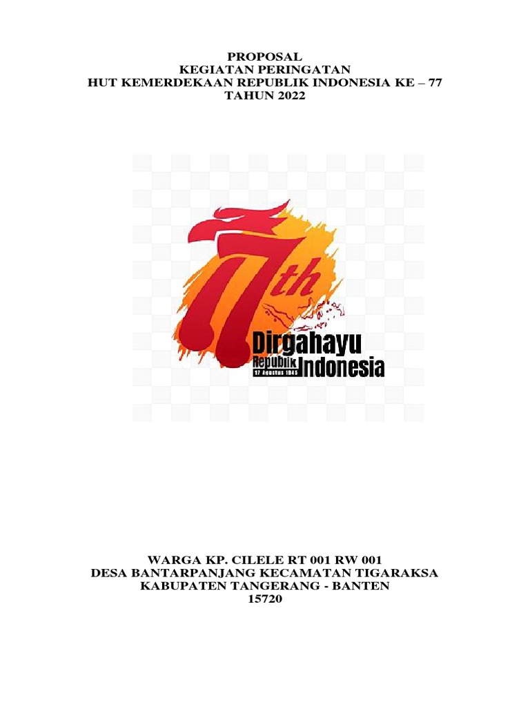 Proposal 17 Agustus Tingkat RT 001.pdf | PDF