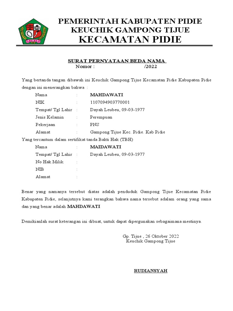 Surat Kehilangan | PDF