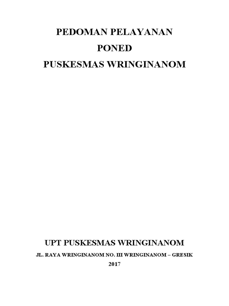 Pedoman Poned | PDF