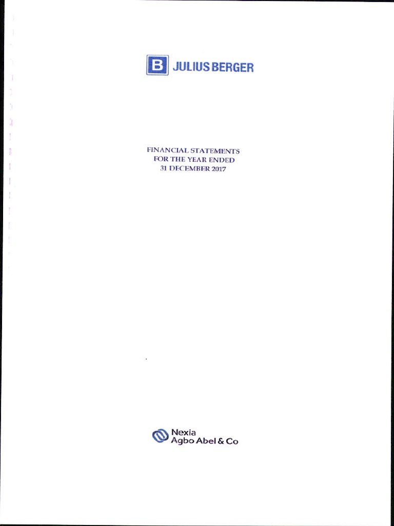 Julius Berger 2017 Financial Statement | PDF