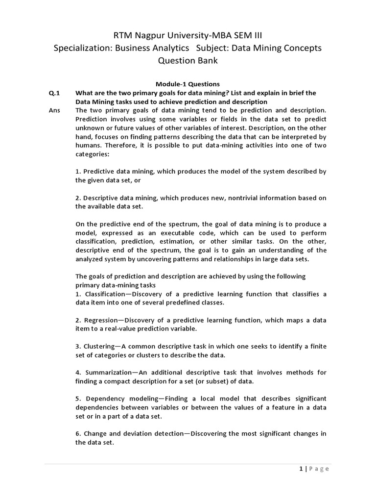 Question Bank DMC | PDF | Support Vector Machine | Machine Learning