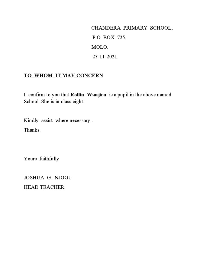 Chandera Primary School | PDF