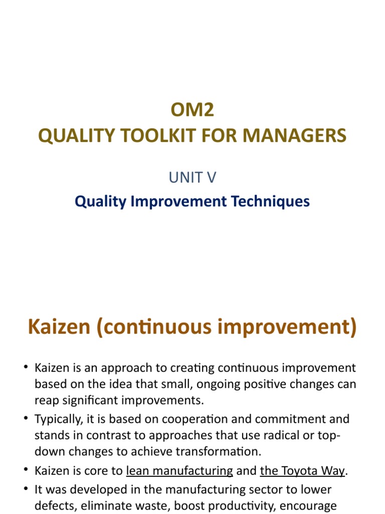 Om2 5 | Download Free PDF | Six Sigma | Lean Manufacturing