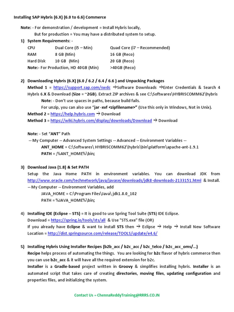 4 Hybris Install PDF | PDF | Installation (Computer Programs) | My Sql