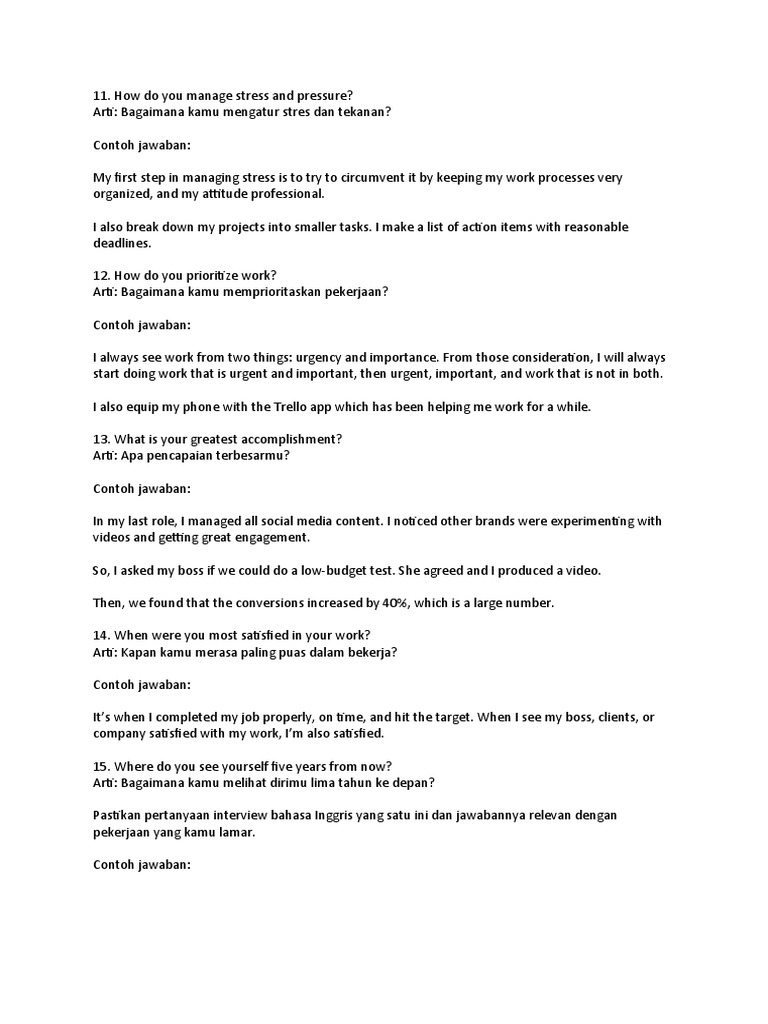 Interview | PDF | Business