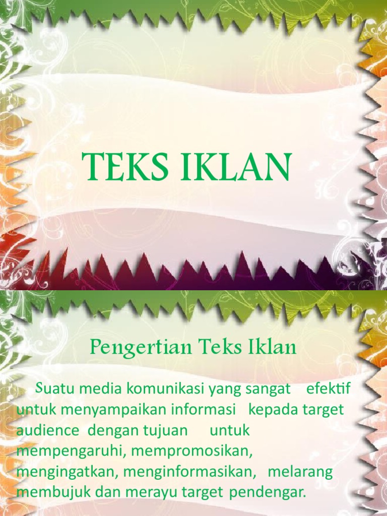 POWERPOINT TEKS IKLAN | PDF