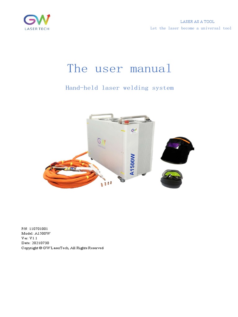 GW Air Cooled Handheld Laser Welder System EN | PDF | Laser | Welding