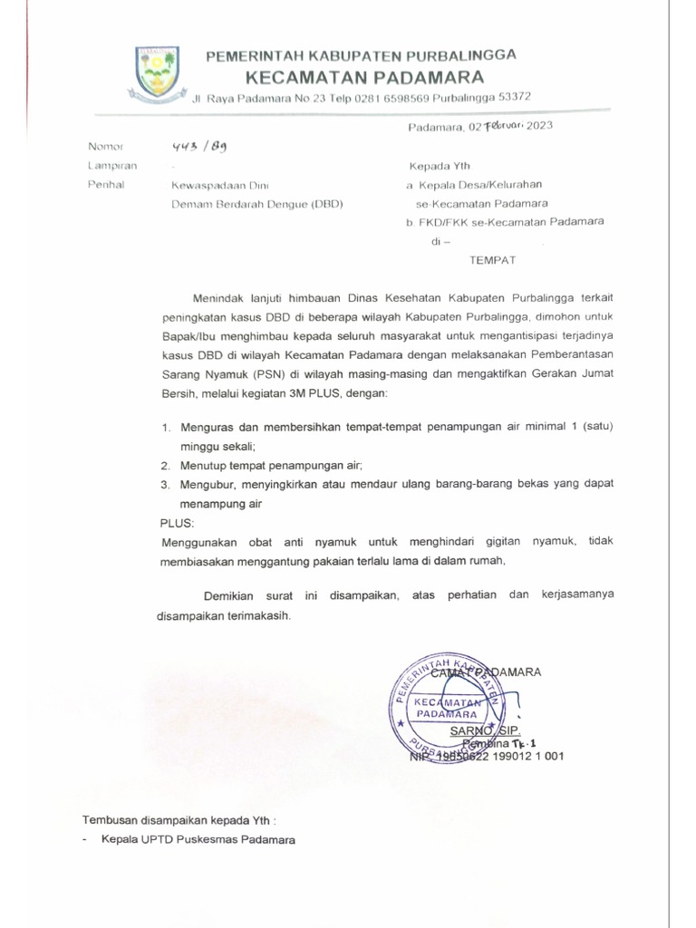 Surat Kecamatan | PDF