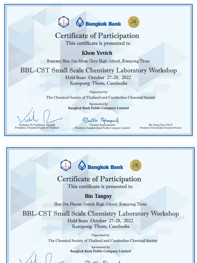 Certificate Small Scale - Cambodia | PDF | Politics Of Cambodia | Cambodia