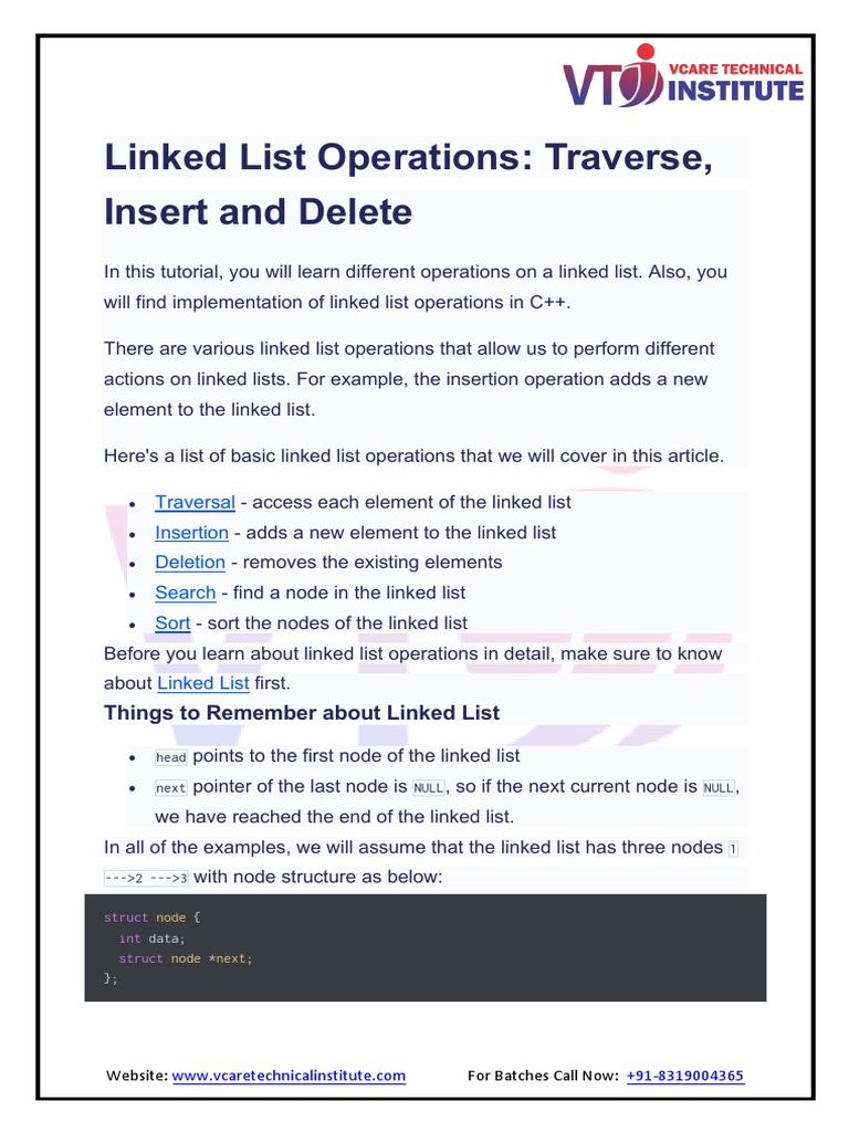 C++ Linked List Operations | PDF | Pointer (Computer Programming) | Data C++ Linked List Operations | PDF | Pointer (Computer Programming) | Data