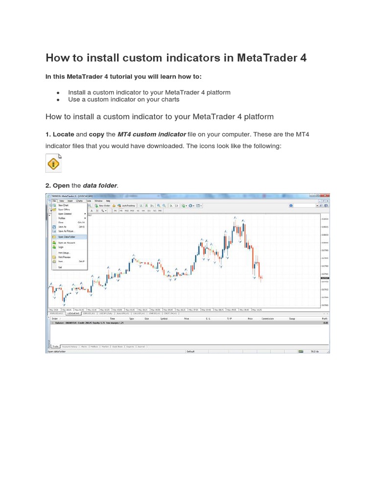 How To Install Custom Indicators in MetaTrader 4 | PDF