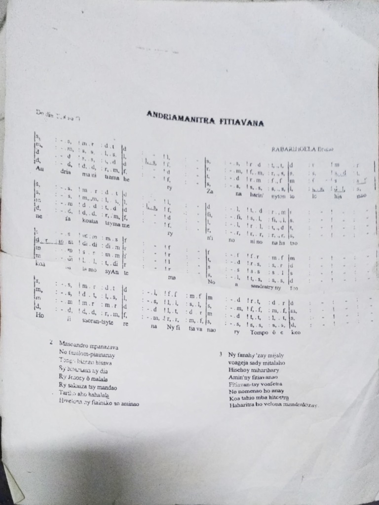 Andriamanitra Fitiavana | PDF