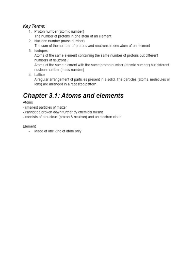 Understanding Atomic Structure and Elements | PDF | Atoms | Proton
