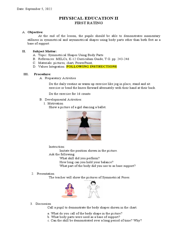 Physical Education Ii: First Rating | PDF | Cognition | Behavior ...