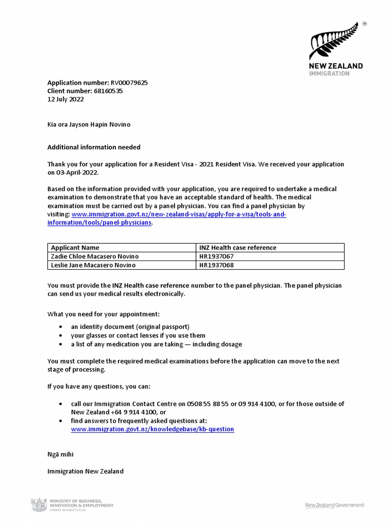 Medical Examination Required for Visa | PDF