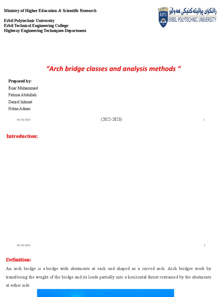 Arch Bridge Analysis and Techniques | PDF | Bridge | Building Engineering