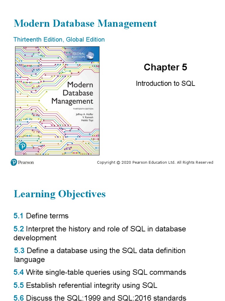 Modern Database Management Slides - ch05 | PDF | Relational Database | Sql