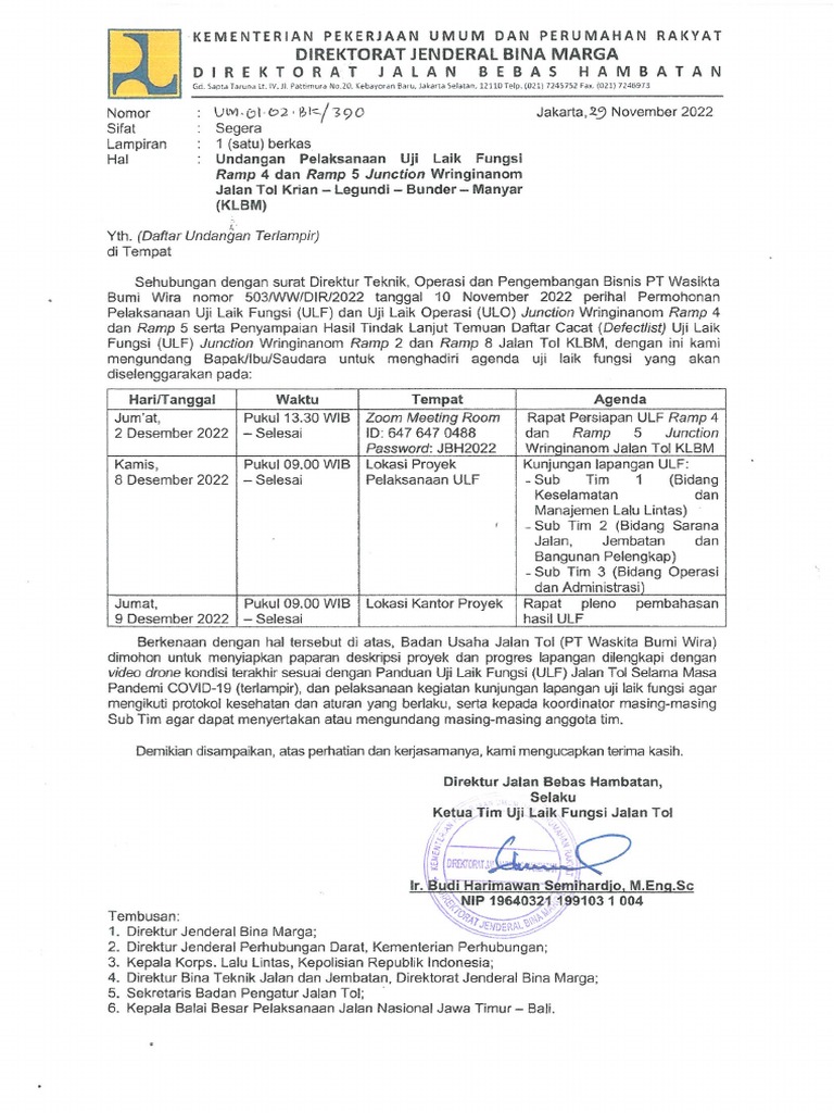 Und Pelaksanaan ULF Ramp 4 Dan Ramp 5 Junction Wringinanom Jalan Tol ...