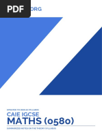 IGCSE Mathematics Formula Sheet | PDF | Circle | Triangle