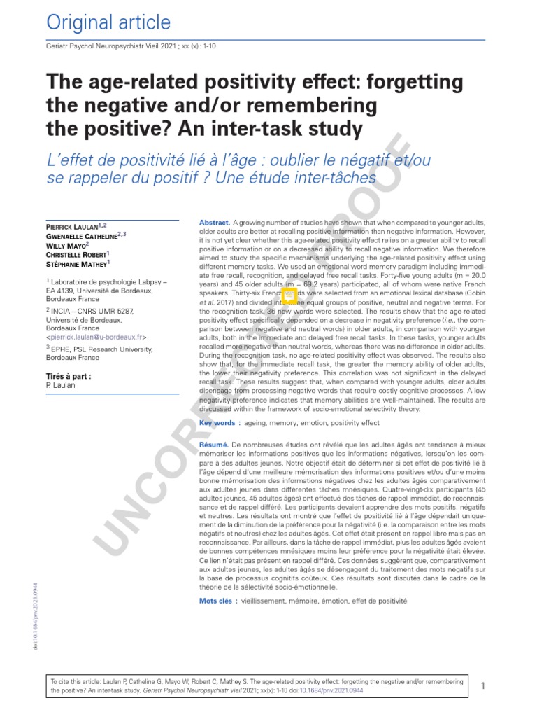 Laulan Et Al. 2020 PDF | PDF | Recall (Memory) | Memory