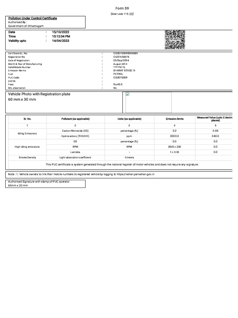 Https Puc - Parivahan.gov - in Puc Views pucPublicNew - XHTML | PDF ...