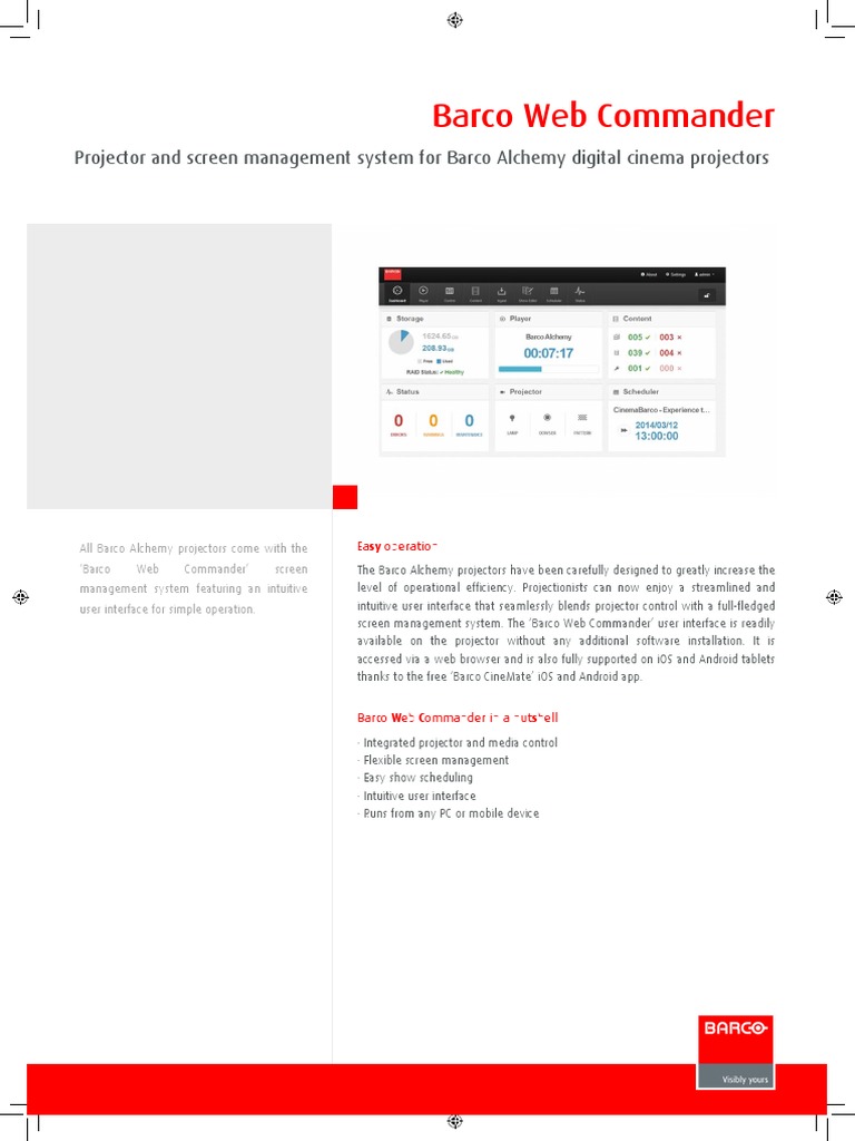 Barco Web Commander | PDF | Ios | Android (Operating System)