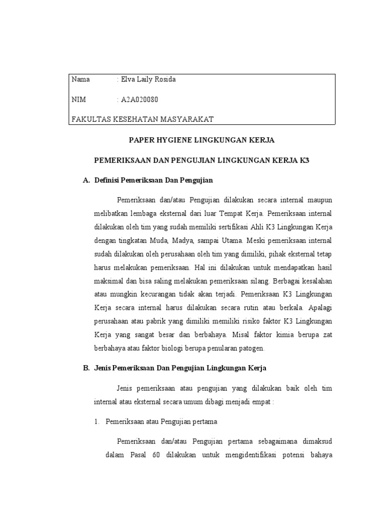 A2a020080 - Elva Laily Rosida - P6 | PDF | Teknologi & Rekayasa