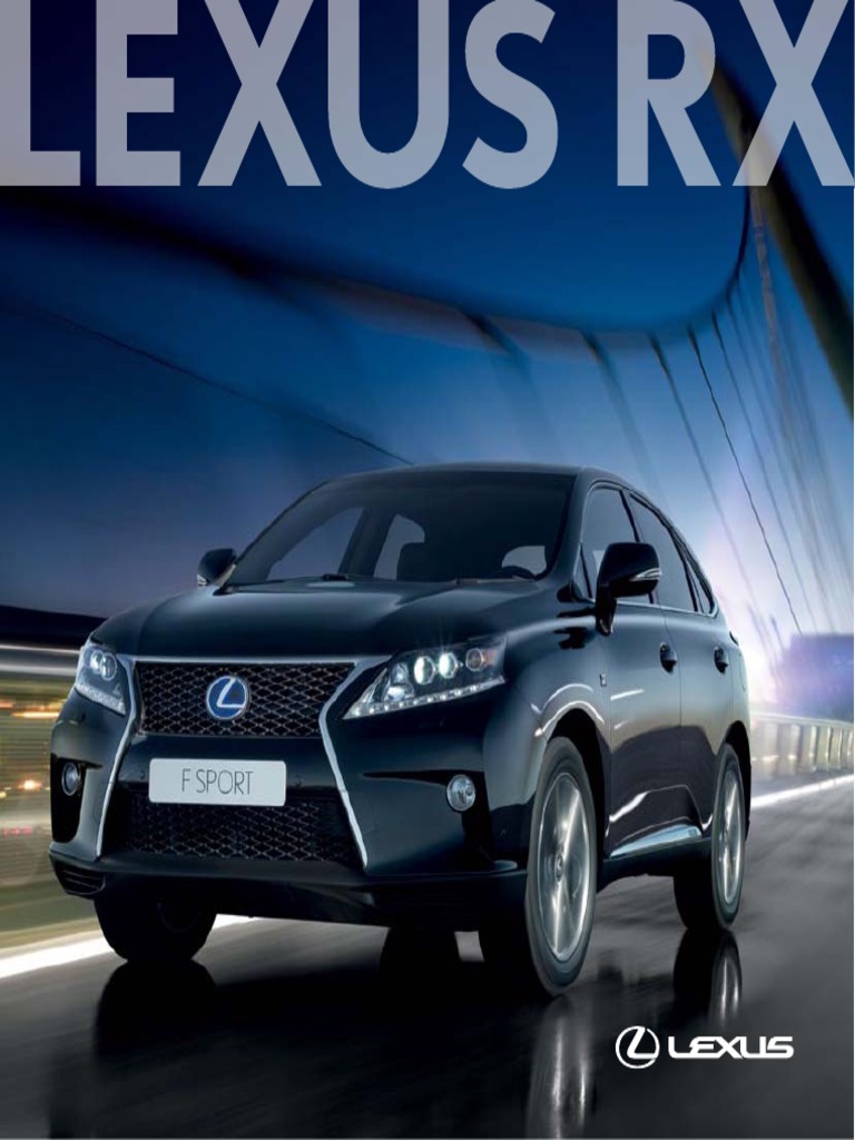 Lexus RX 2013 UK | PDF | Hybrid Vehicle | Electric Vehicle