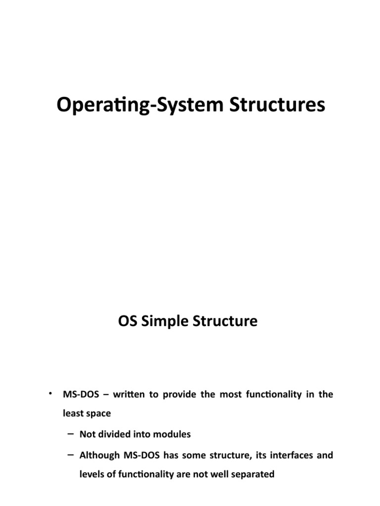 OS Structure | Download Free PDF | Operating System | Kernel (Operating ...