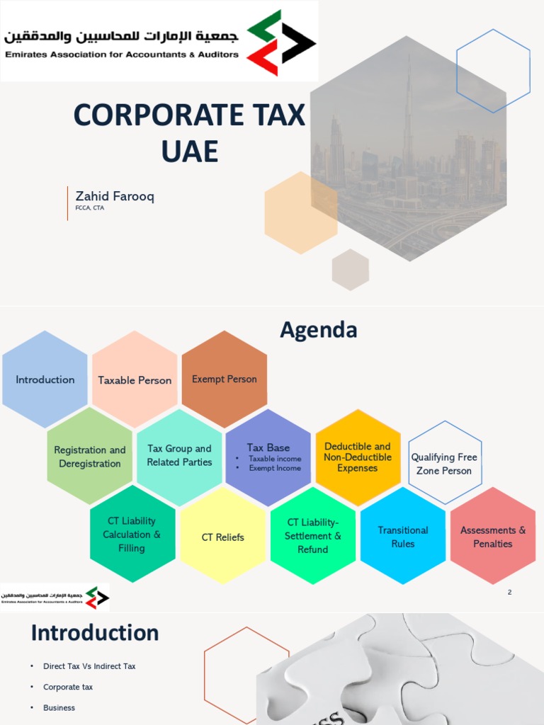UAE Corporate Tax-AAA Training | PDF | Business | Taxes