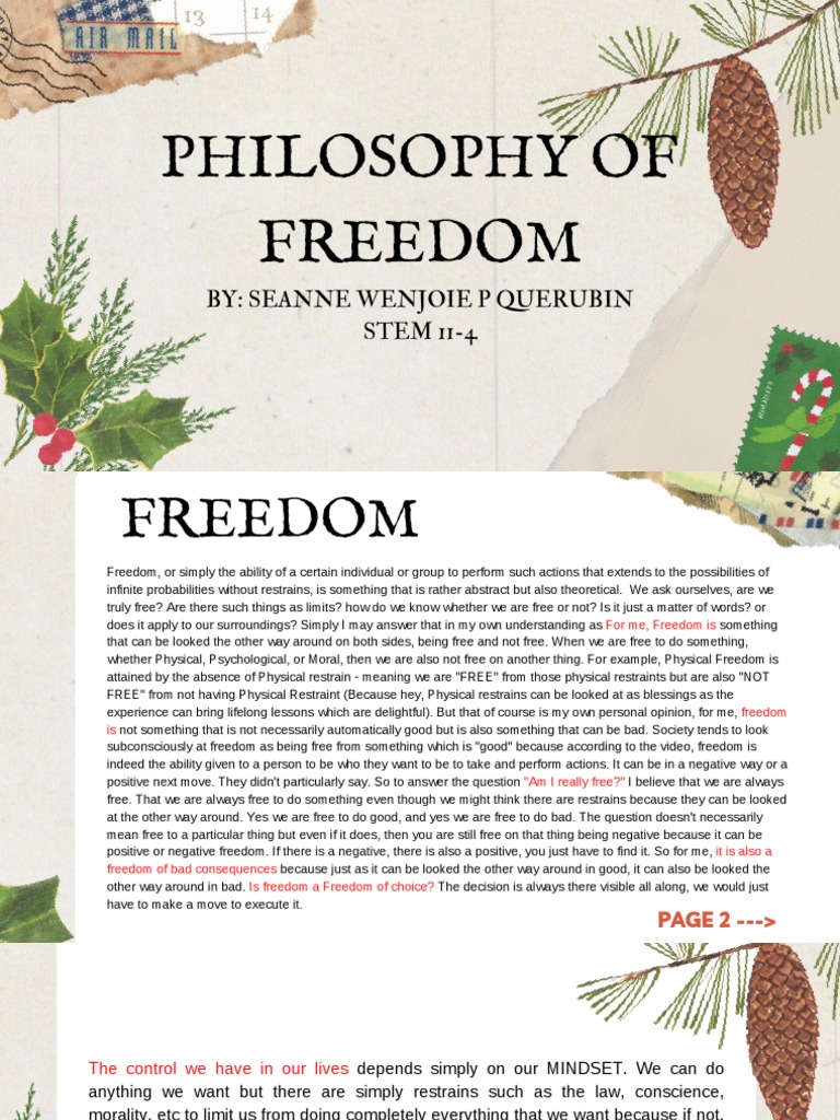 Exploring the Philosophy of Freedom | PDF | Free Will | Cognitive Science