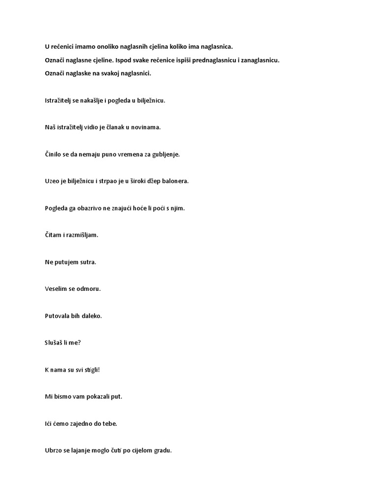 Naglasci I Naglasnice | PDF