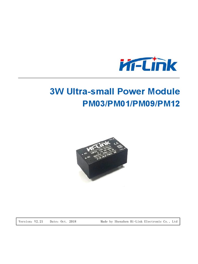 3W Ultra-small Power Module Guide | PDF | Capacitor | Power Supply