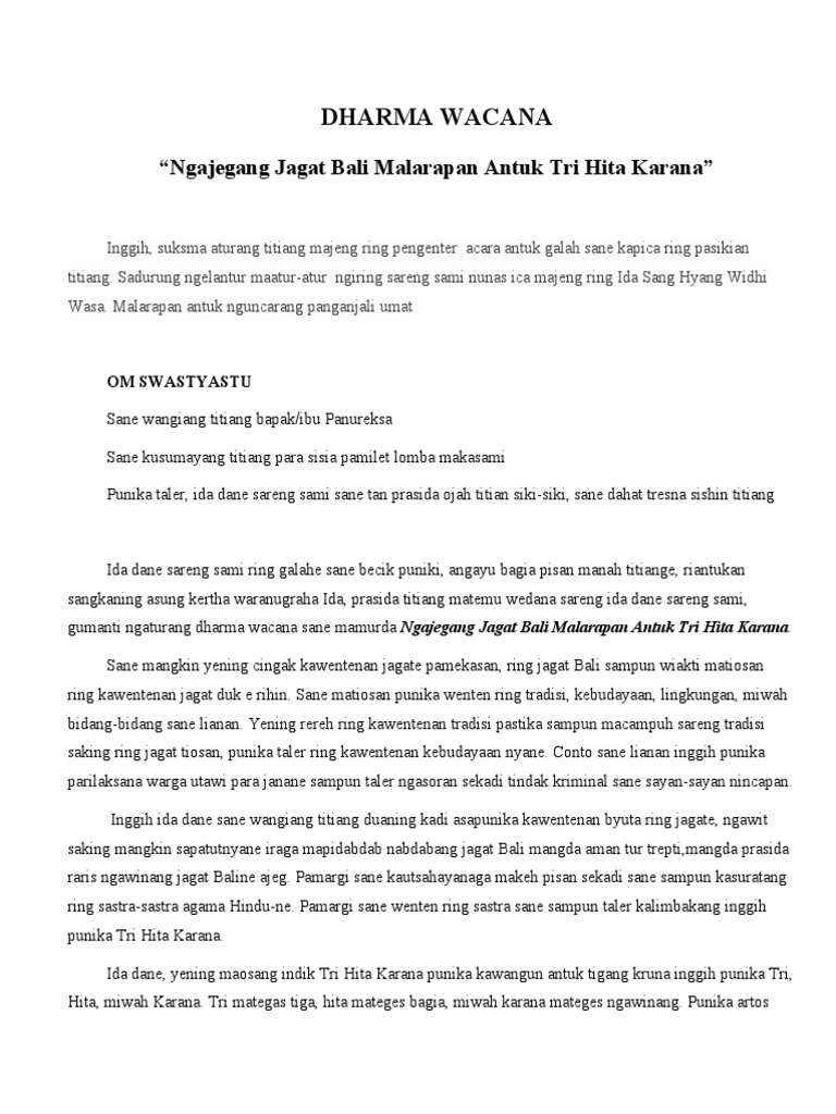 Naskah Dharma Wacana | PDF
