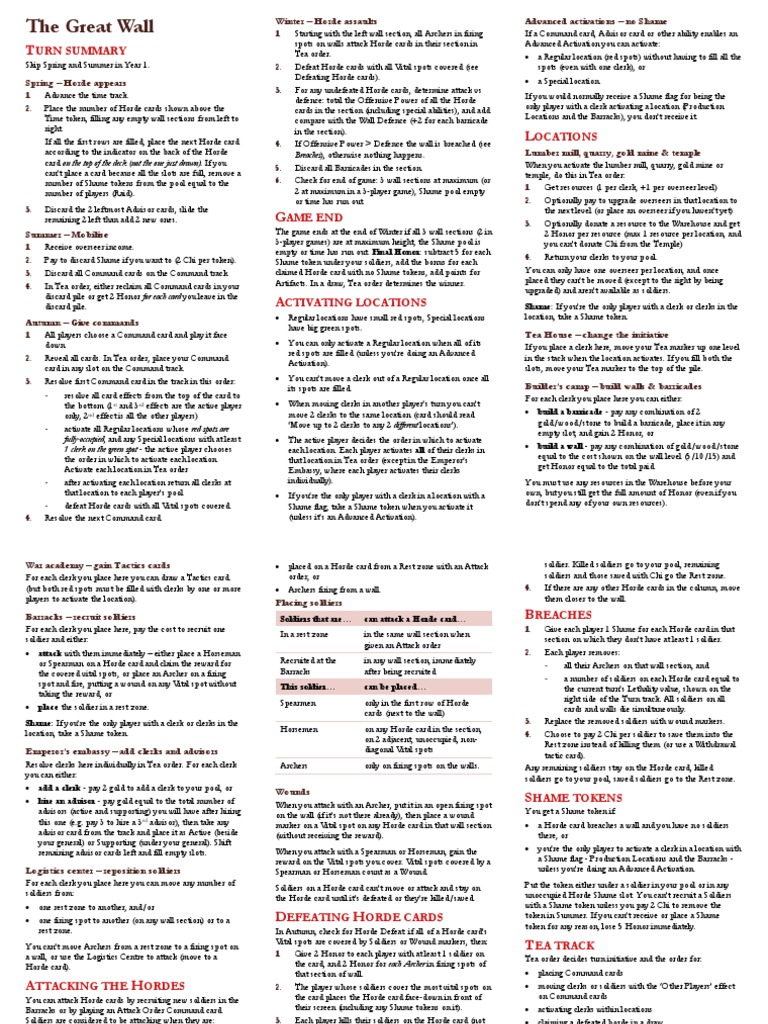 Defend the Great Wall from Horde Assaults | PDF | Military