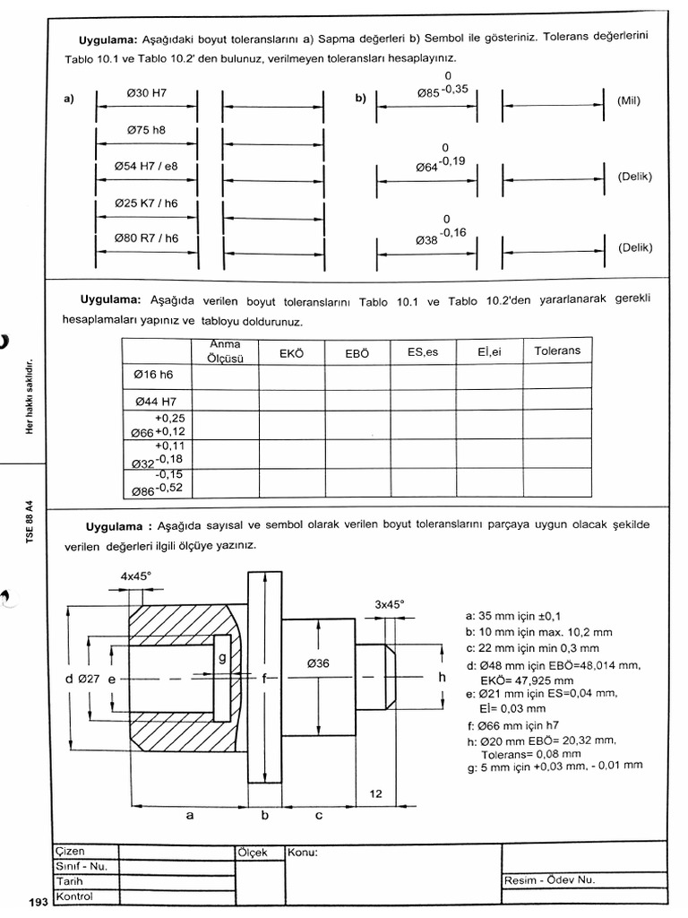 003_toleranslar odev | PDF