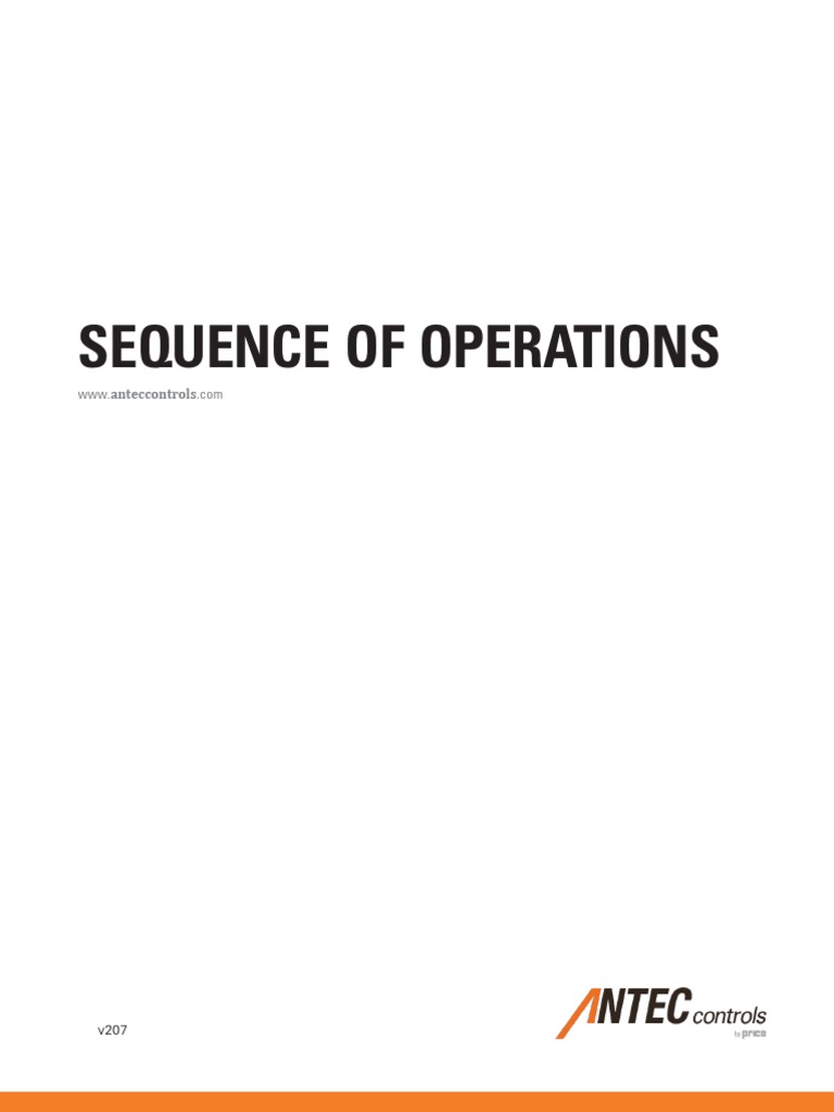 Antec Controls Sequence of Operations v207 | PDF | Building Automation ...