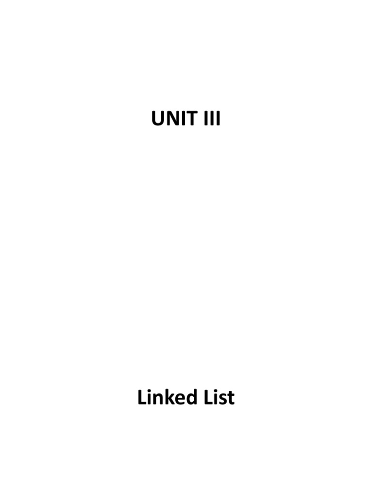 Unit Iii - DS - PPT | PDF | Pointer (Computer Programming) | Theoretical Computer Science