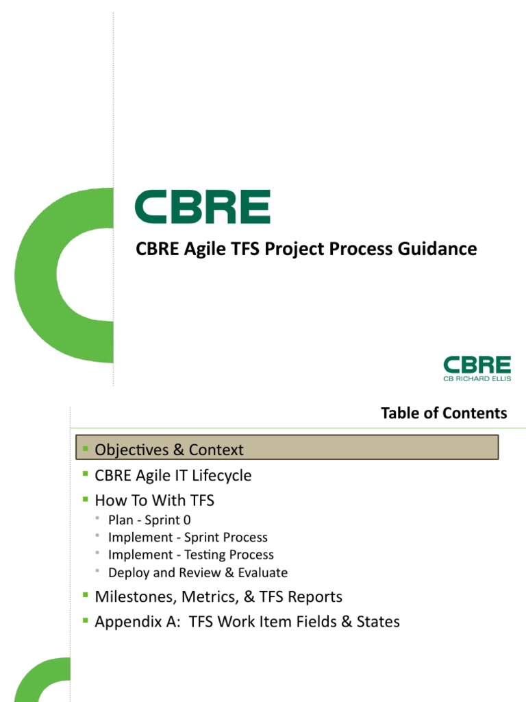 ALM - CBRE Agile TFS Project Process Guidance v8 | PDF | Scrum ...