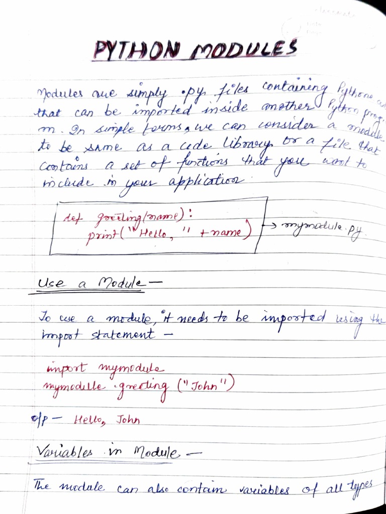 Python Modules PDF | PDF