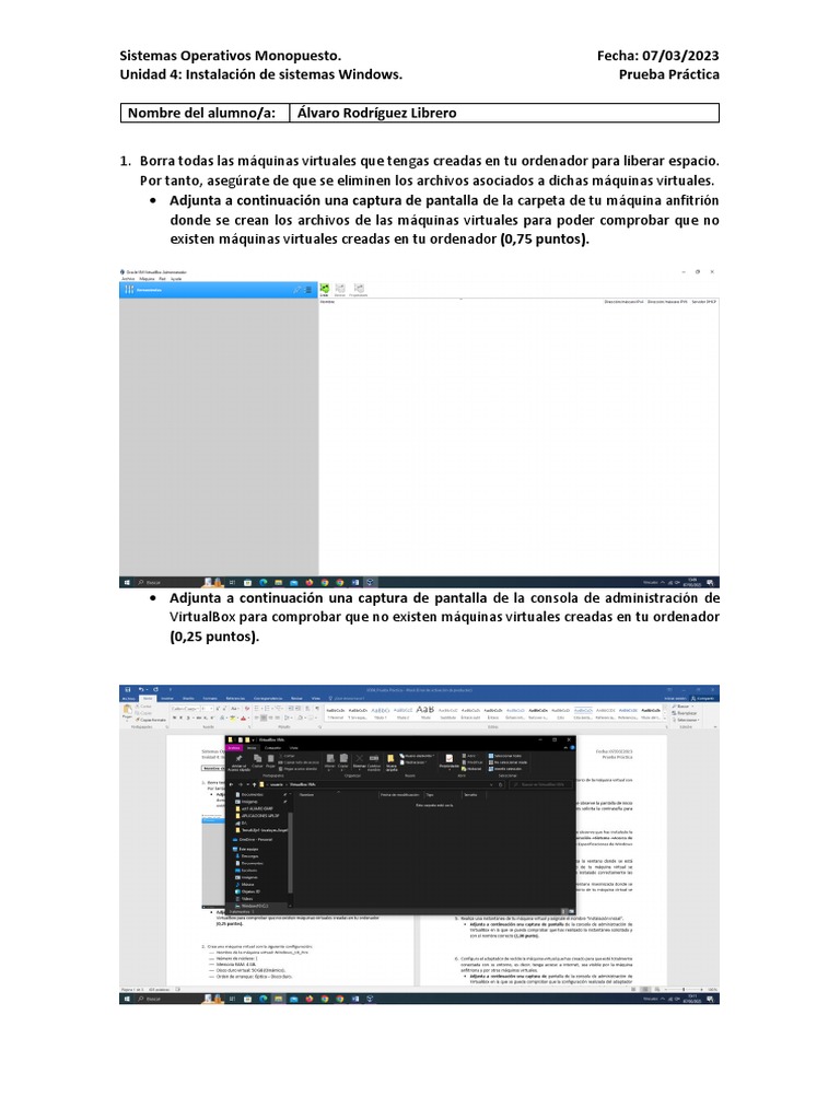 UD04 - Prueba Práctica - Alvaro Rodriguez Librero PDF | PDF | Windows 10 | Archivo de computadora