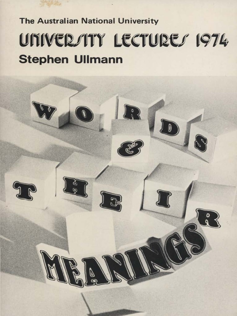 Words and Process-Ullman PDF | PDF | Metaphor | Word