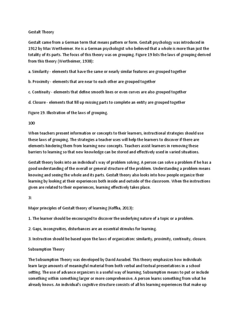 Gestalt Theory WPS Office | PDF | Learning | Constructivism (Philosophy ...