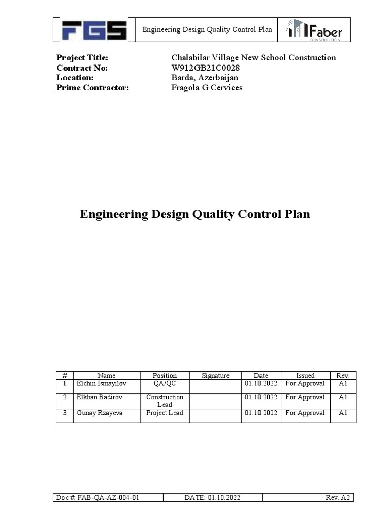 Design Quality Control | PDF | Specification (Technical Standard) | Verification And Validation