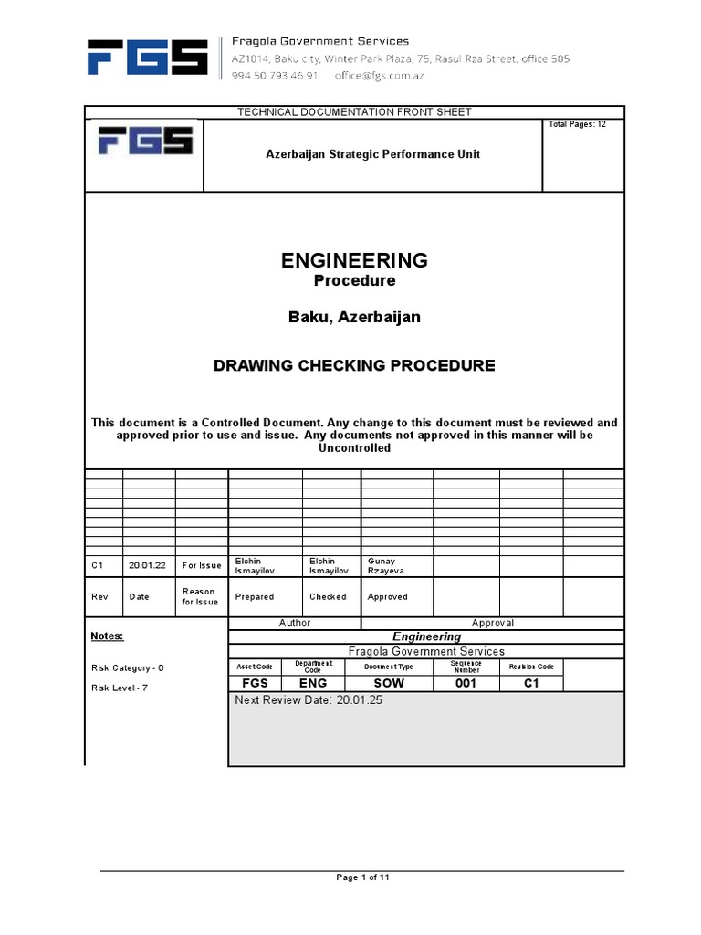 Drawing Checking Procedure | PDF | Pipe (Fluid Conveyance ...