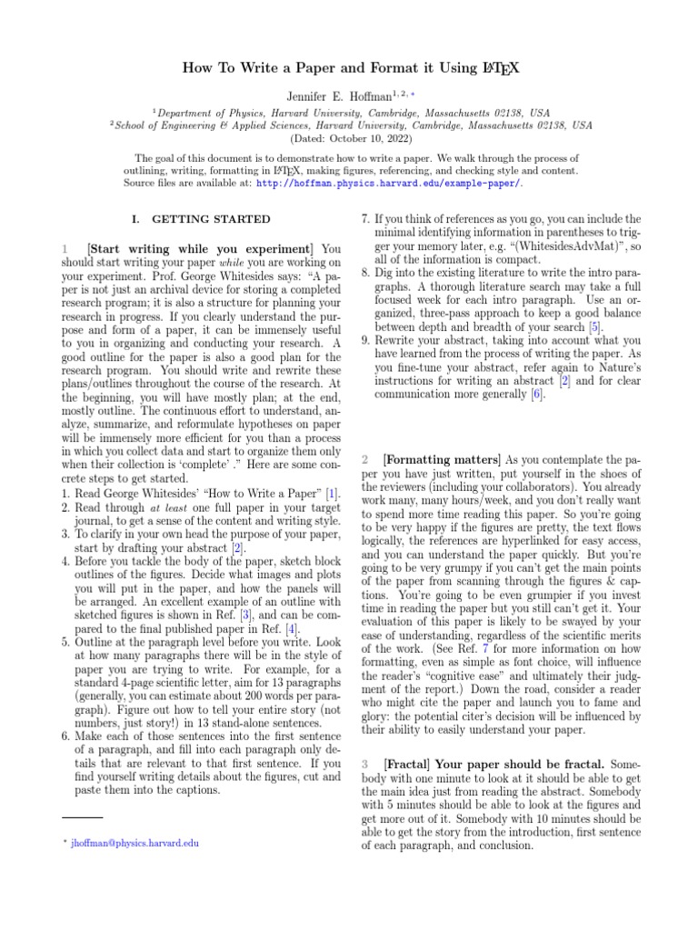 Hoffman Example Paper | PDF | Te X | Adjective