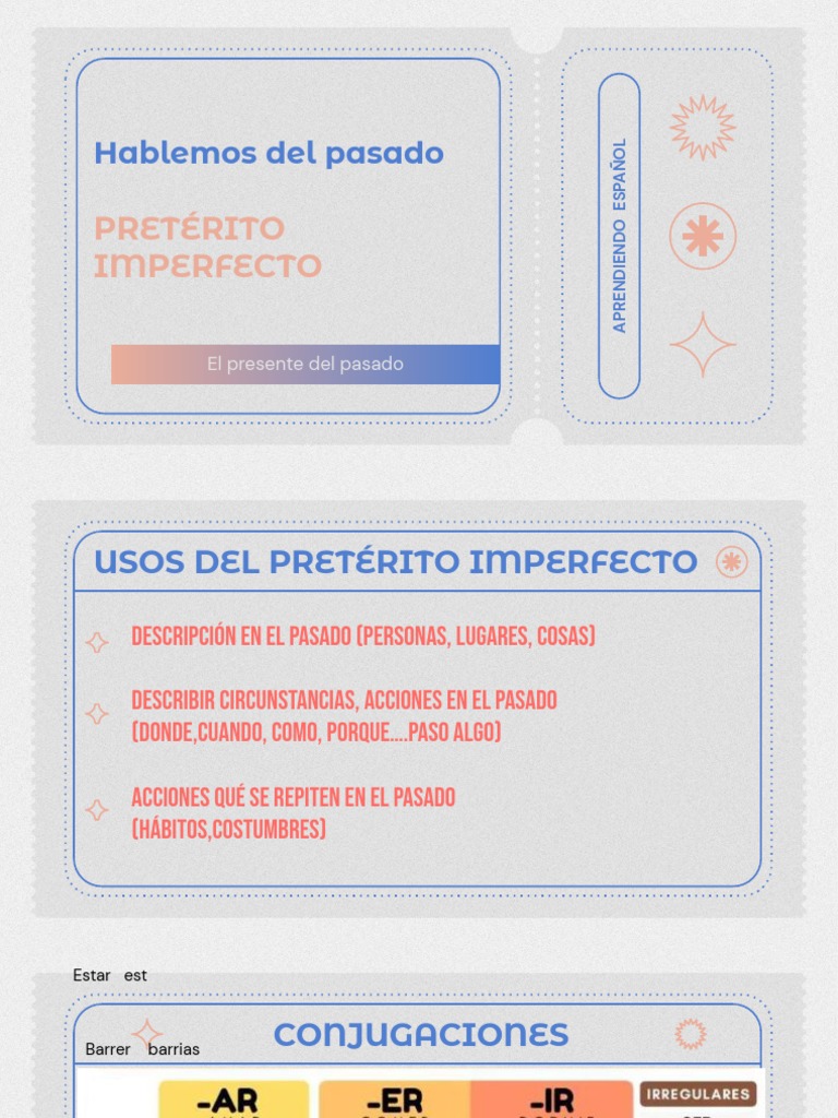 Preterito Imperfecto PDF | PDF | Mecánica del lenguaje | Gramática