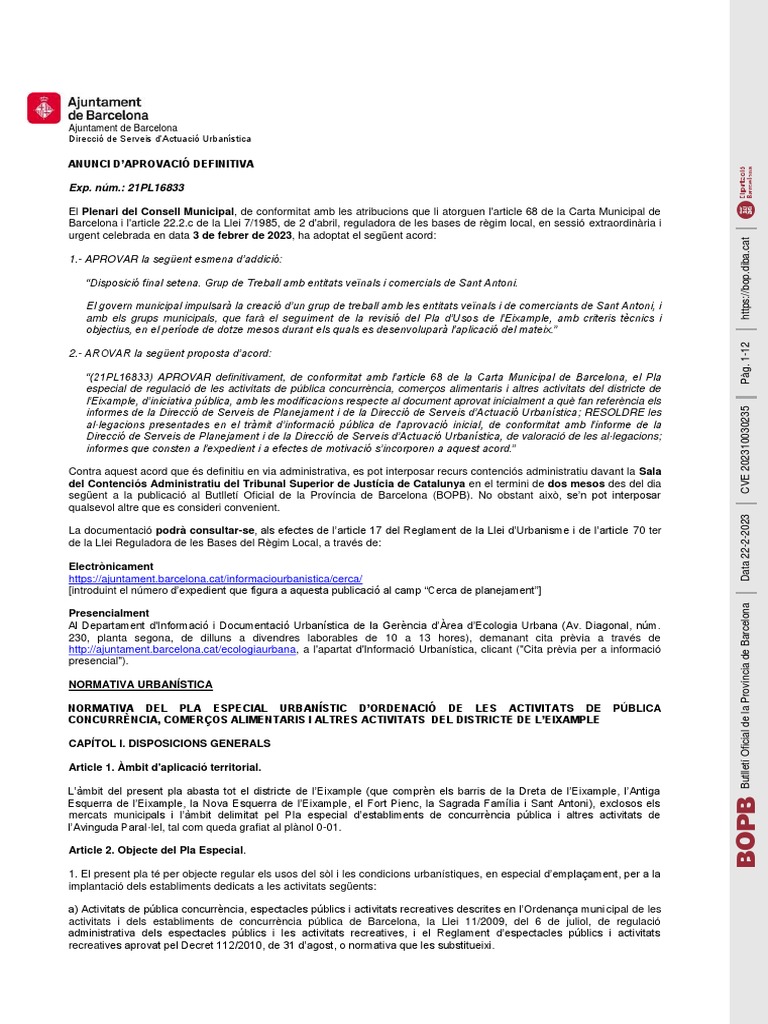 Pla D'usos Eixample 22-02-2023 | PDF