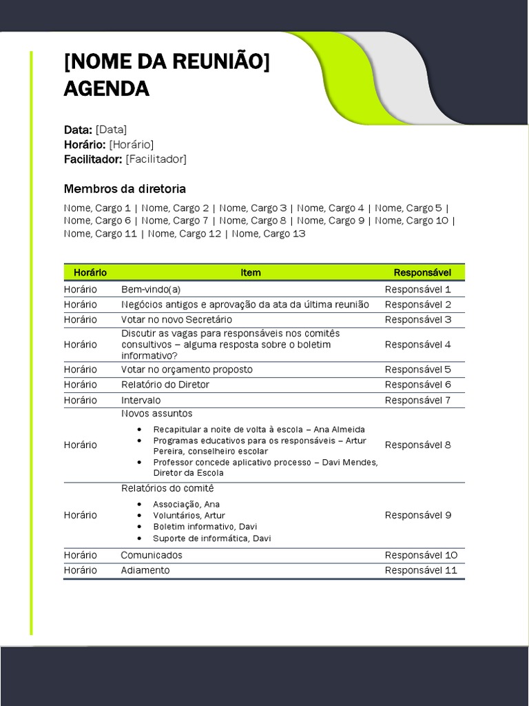Modelo Agenda | PDF