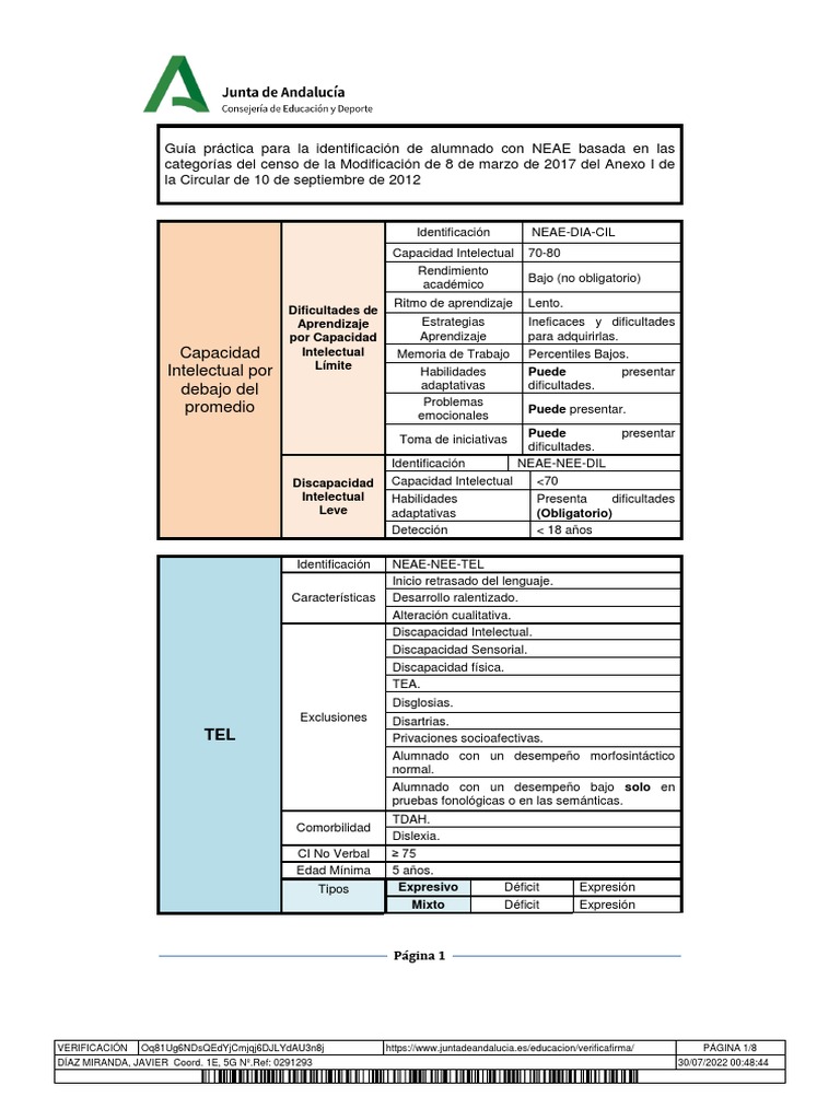Guía Identificación NEAE | PDF | Discapacidad intelectual | Desorden ... Guía Identificación NEAE | PDF | Discapacidad intelectual | Desorden ...